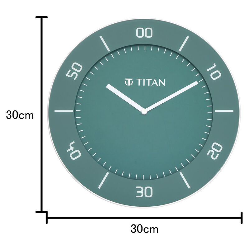 Buy Online Titan Green Slim Wall Clock - 30 cm x 30 cm (Medium ...