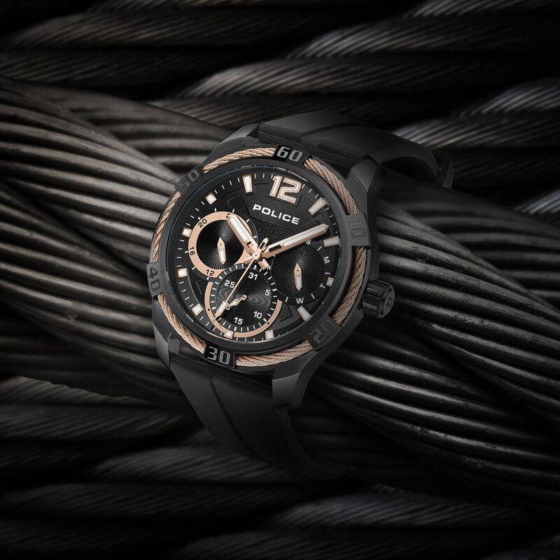 Buy Online Police Black Dial Quartz Multifunction Watch for Men ...