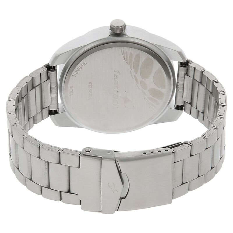 Buy Online Fastrack Quartz Analog Silver Dial Stainless Steel Strap ...