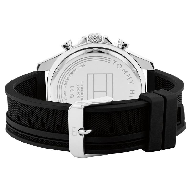 Buy Online Tommy Hilfiger Quartz Multifunction Black dial Silicone ...