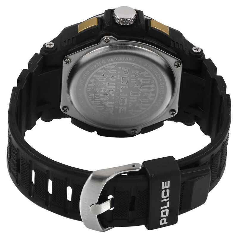 Buy Online Police Digital Dial Black Silicone Strap Watch for Men ...