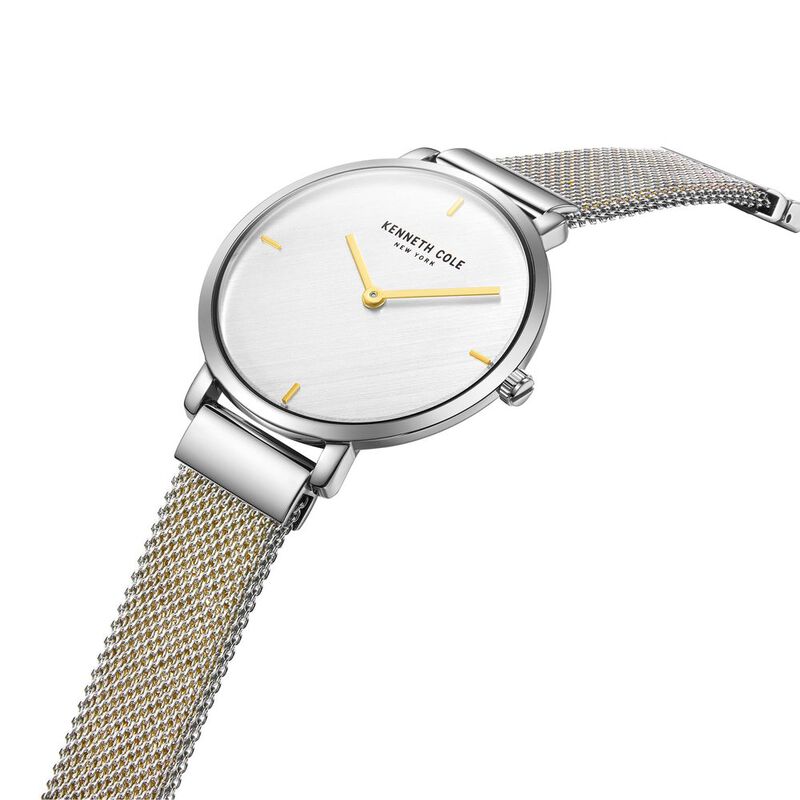 Buy Online Kenneth Cole Quartz Analog Silver Dial Stainless Steel Strap