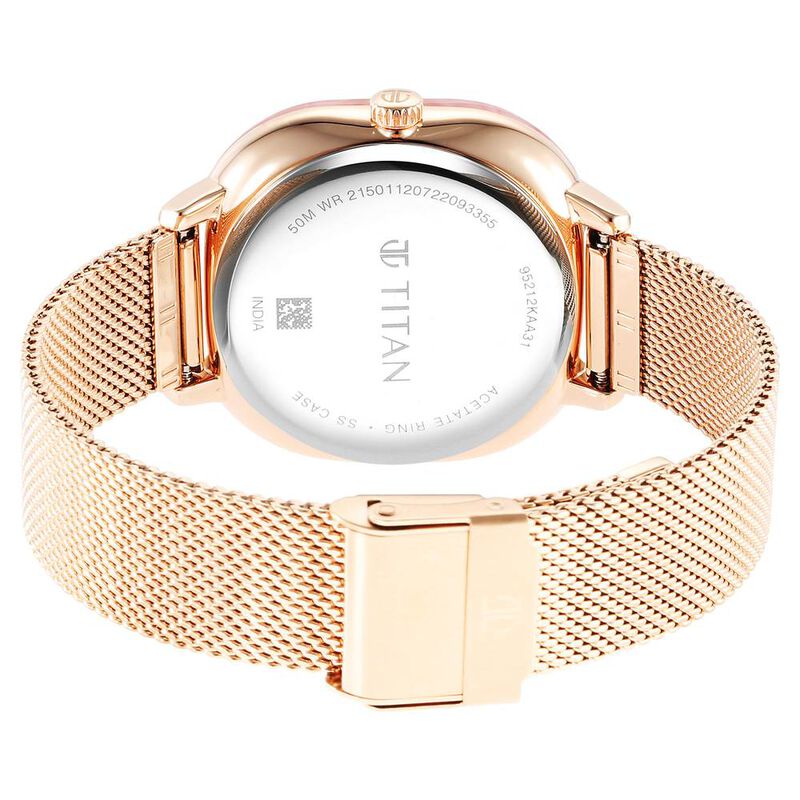 Buy Online Glitz Rose Gold Dial Stainless Steel Strap Watch for Women ...