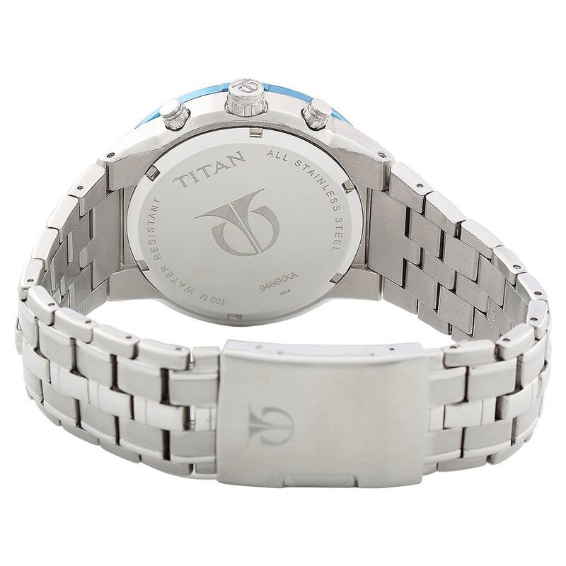 Buy Online Titan Quartz Chronograph Silver Dial Metal Strap Watch for ...
