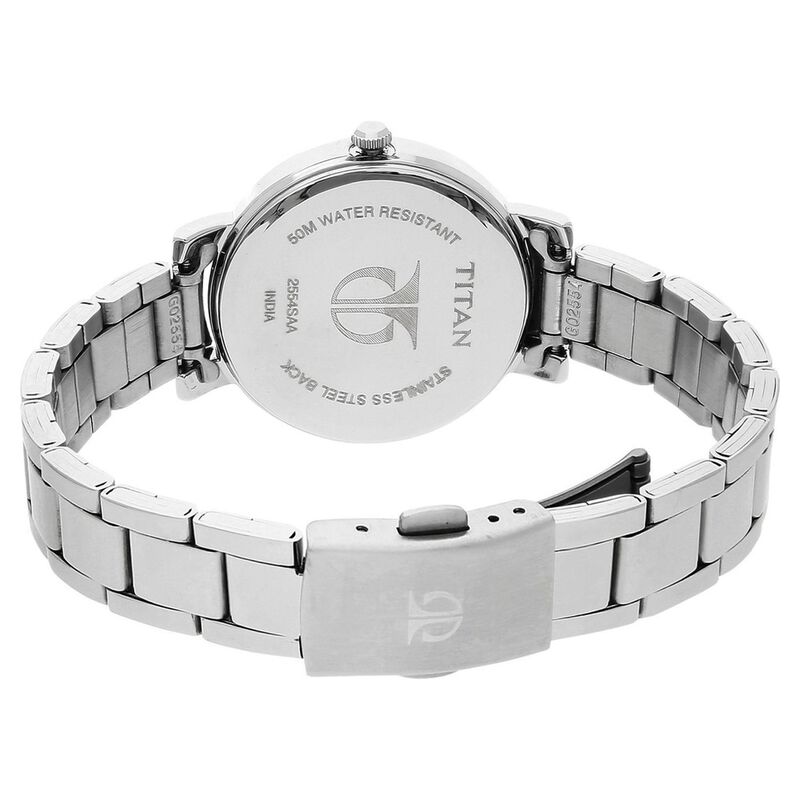 Buy Online Titan Quartz Analog Brown Dial Stainless Steel Strap Watch ...