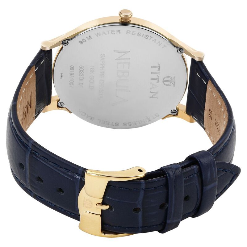 Buy Online Titan Nebula Quartz Analog 18 Karat Solid Gold Watch for Men ...