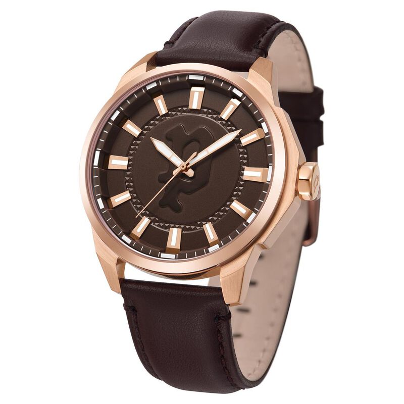 Buy Online Police Quartz Analog Brown Dial Leather Strap Watch for Men ...