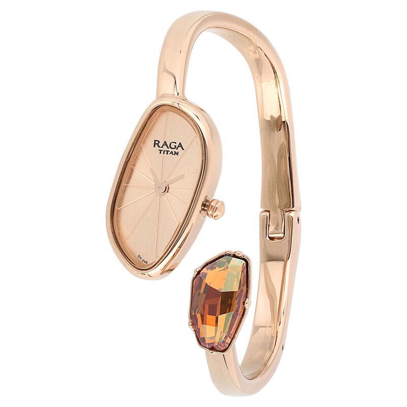 Buy Online Titan Raga Espana Rose Gold Dial Women Watch With Metal ...