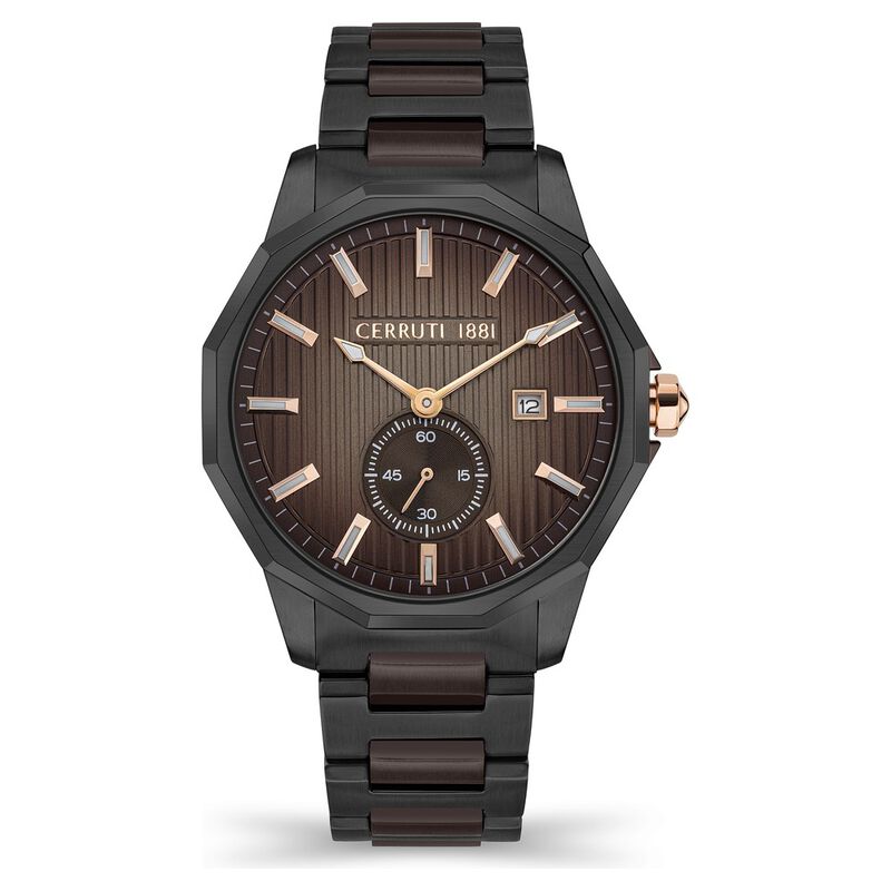 Buy Online Cerruti 1881 Brown Dial Stainless Steel Strap Watch for Men ...