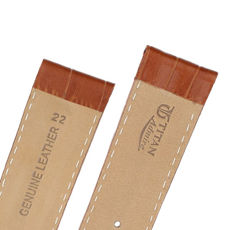 Buy Online 22 mm Tan Genuine Leather Straps for Men - nf3910177022s | Titan