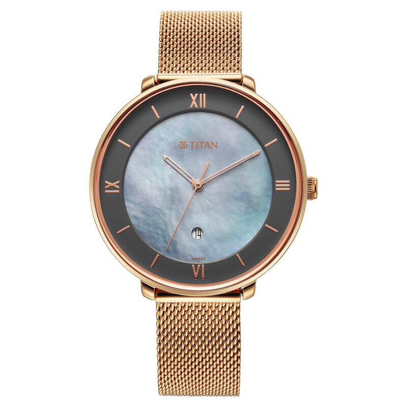 Buy Online Titan Workwear Mother Of Pearl Dial Analog with Date ...