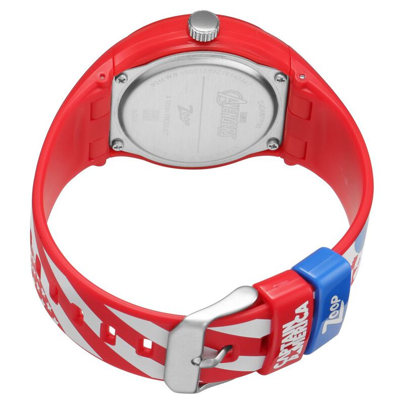 Buy Online Zoop By Titan Quartz Analog Red Dial PU Strap Watch for Kids ...