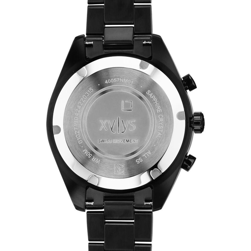 Buy Online Xylys Quartz Chronograph Black Dial Black Stainless Steel ...