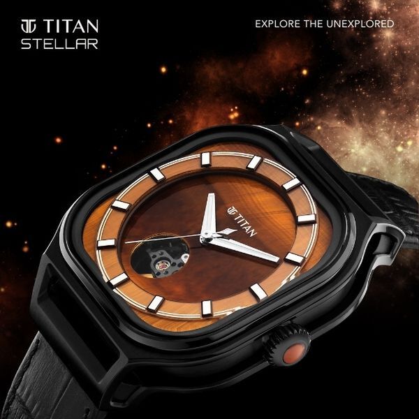 Buy Online Titan Caelum Tiger Eye Automatic - Stellar Edition - 10008nl02 | Titan