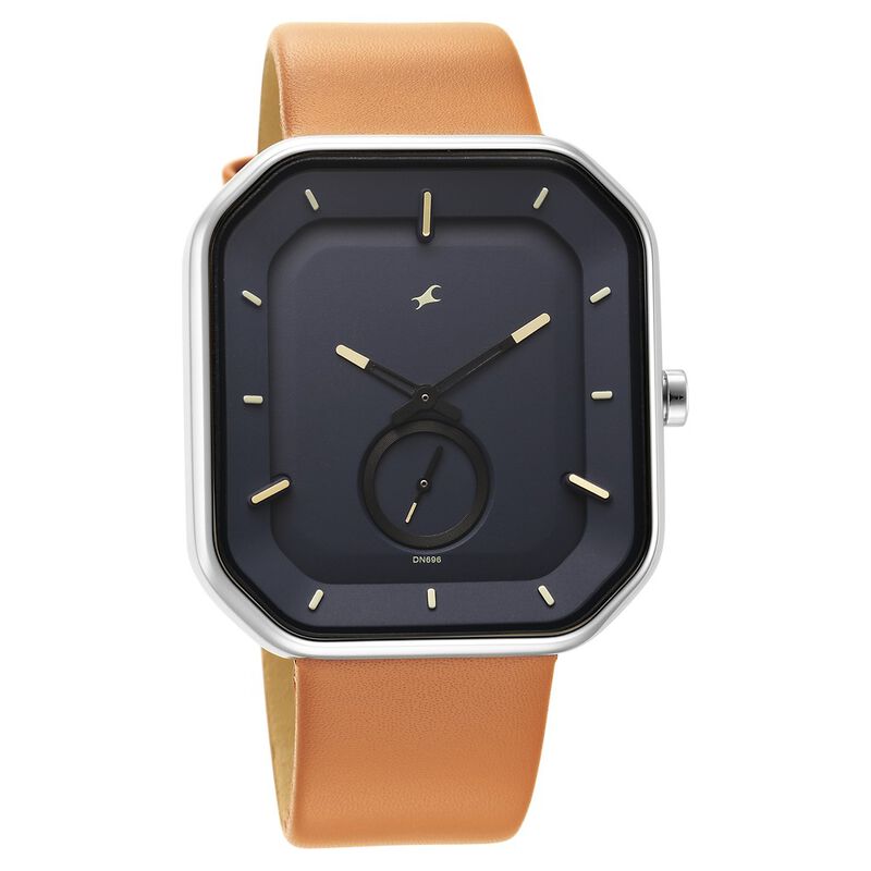 Buy Online Fastrack After Dark Blue Dial Leather Strap Watch for Guys ...