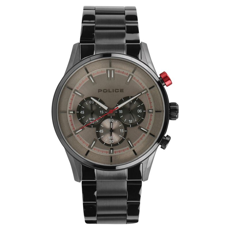 Buy Online Police Quartz Chronograph Grey Dial Metal Strap Watch for ...