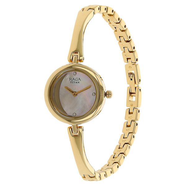 Buy Online Titan Raga Moonlight Mother of Pearl Dial Women Watch With ...