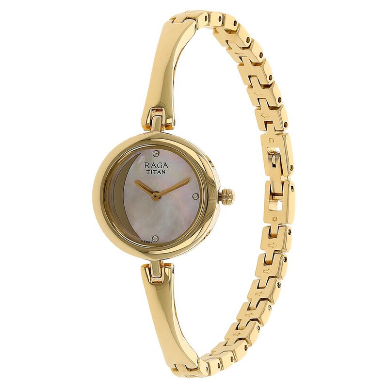 Buy Online Titan Raga Moonlight Mother of Pearl Dial Women Watch With ...