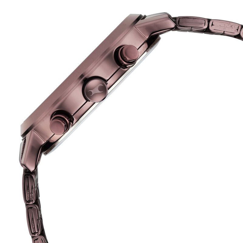 Buy Online Fastrack Tick Tock Quartz Multifunction Brown Dial Metal ...