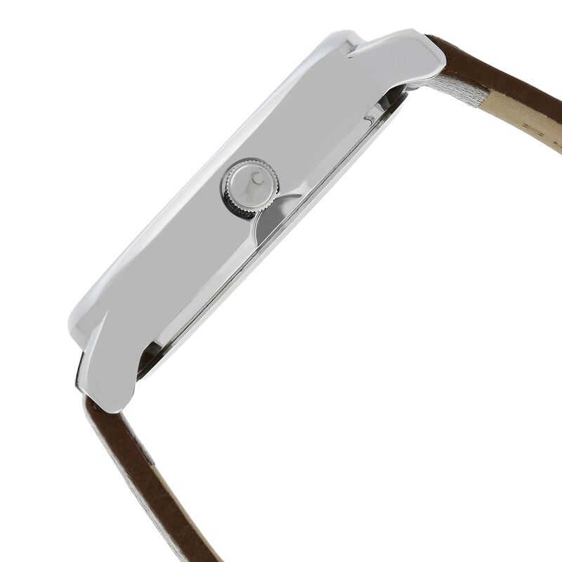 Buy Online Fastrack Fundamentals Quartz Analog Grey Dial Leather Strap ...