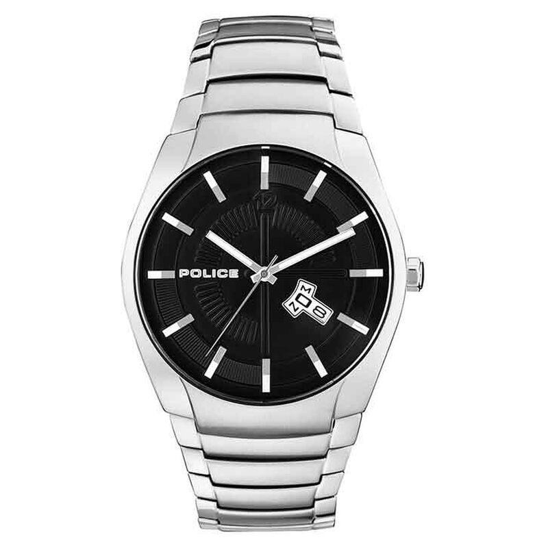 Buy Online Police Quartz Analog Black Dial Metal Strap Watch for Men ...