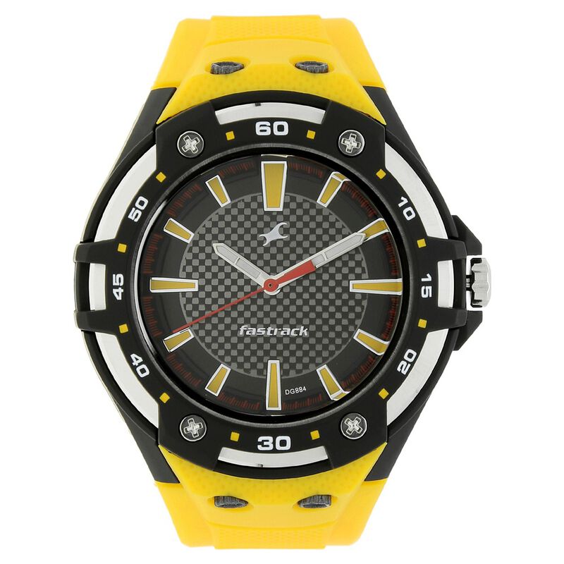 Buy Online Fastrack Quartz Analog Black Dial Plastic Strap Watch for ...