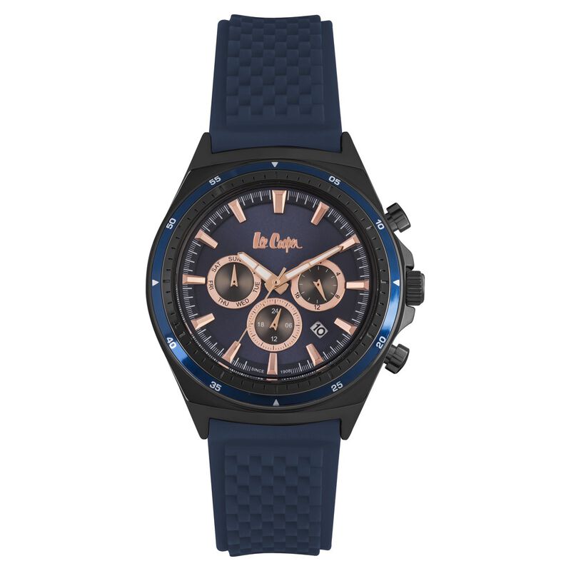 Buy Online Lee Cooper Quartz Chronograph Blue Dial Watch for Men ...