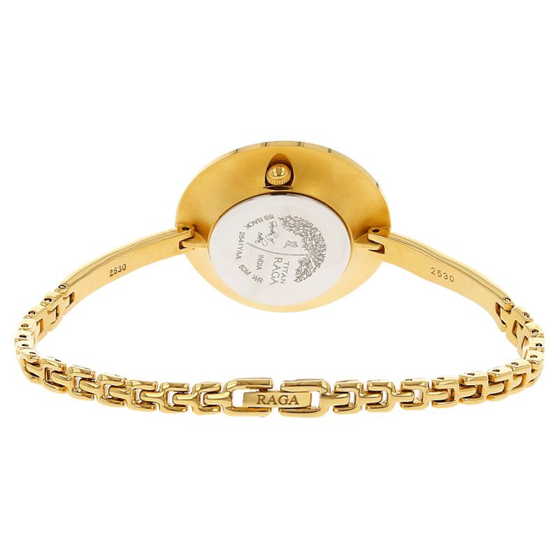 Buy Online Titan Raga Garden of Eden Champagne Dial Analog Metal Strap ...