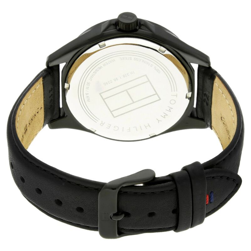 Buy Online Tommy Hilfiger Quartz Multifunction Blue Dial Leather Strap ...