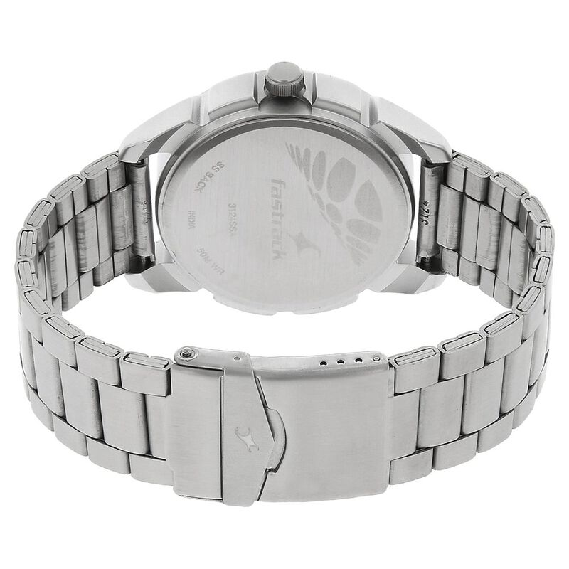 Buy Online Fastrack Quartz Analog Silver Dial Stainless Steel Strap ...