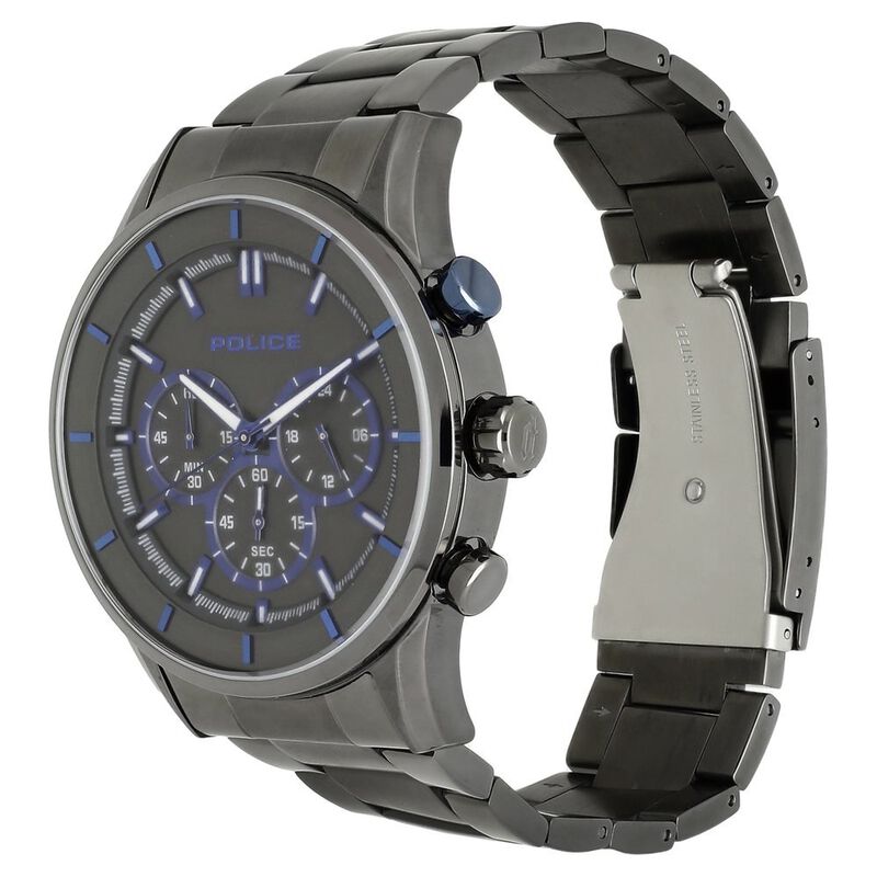 Buy Online Police Quartz Chronograph Grey Dial Metal Strap Watch for ...