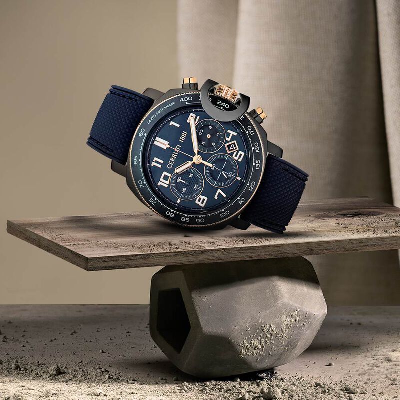 Buy Online Cerruti 1881 Blue Dial Silicone Strap Watch for Men ...