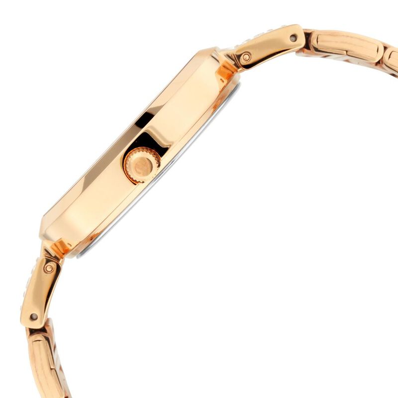 Buy Online Titan Sparkle Rose Gold Dial Analog with Date Metal Strap ...
