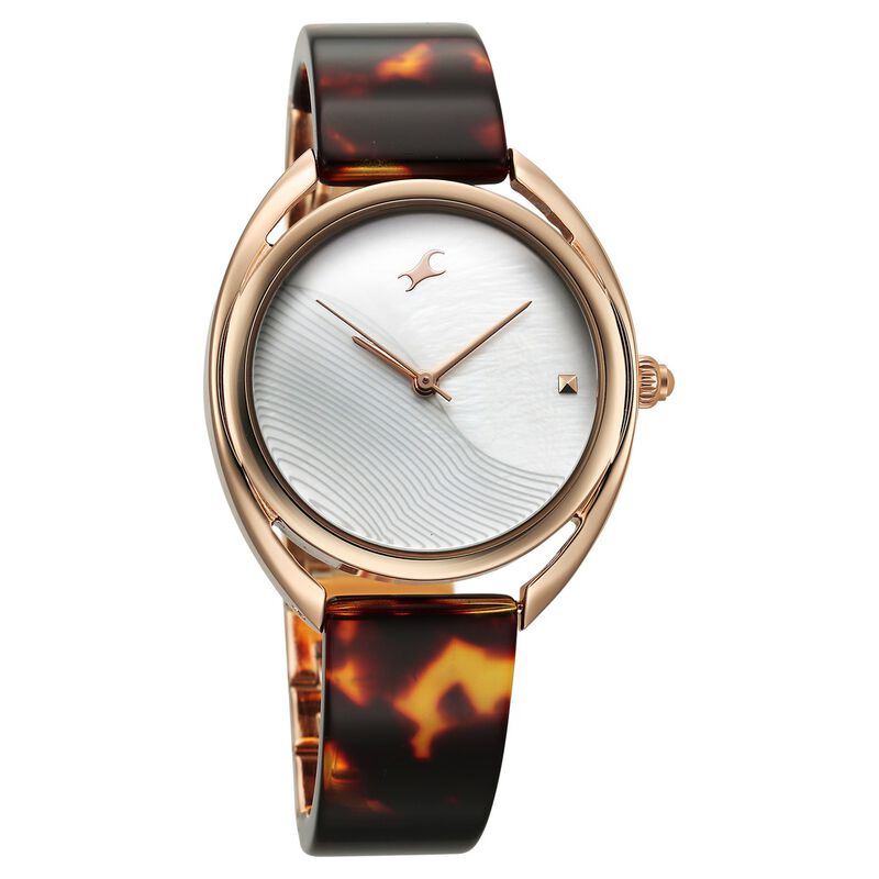 Buy Online Fastrack Younique Quartz Analog Mother Of Pearl Dial Acetate ...