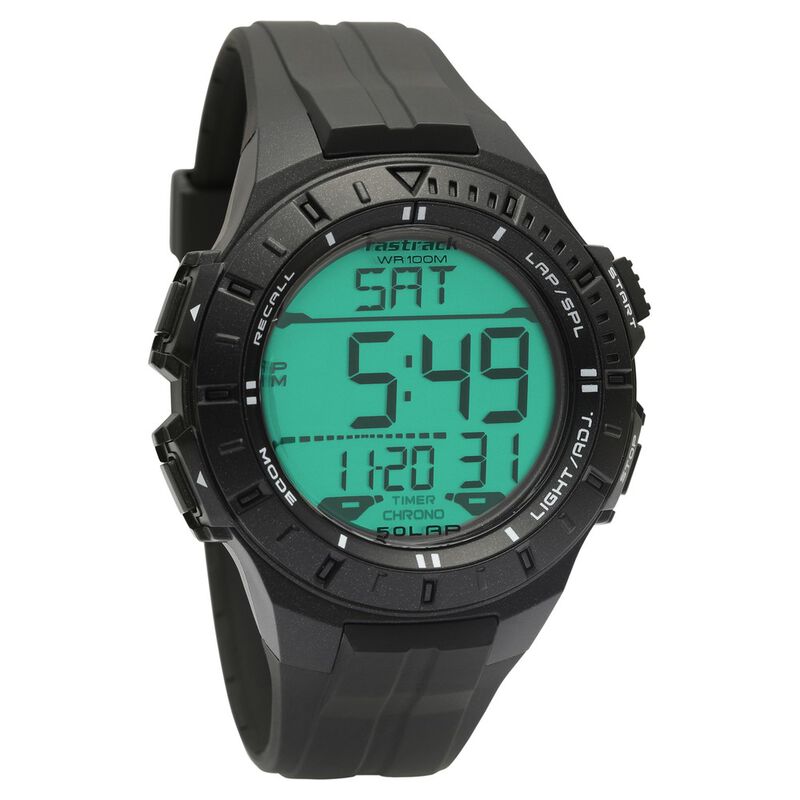Buy Online Fastrack Streetwear Digital Dial PU Strap Watch for Guys ...