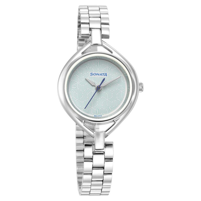Buy Online Sonata Alloys White Dial Women Watch With Stainless Steel ...