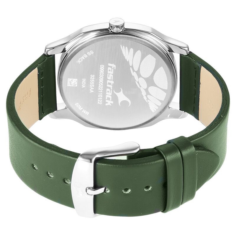Buy Online Fastrack Stunners Quartz Analog Green Dial Leather Strap ...