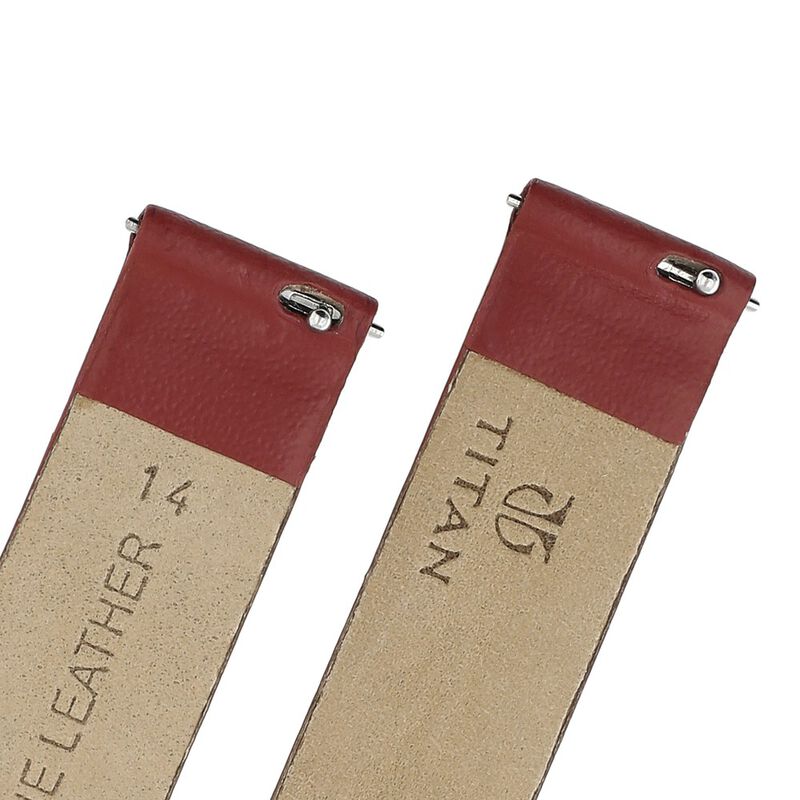 Buy Online 14 mm Red Genuine Leather Strap for Women - nf114102014sq/p ...