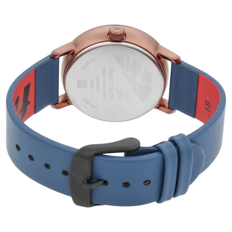 Buy Online Fastrack Blue Dial Leather Strap Watch for Girls ...