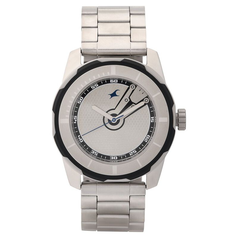 Buy Online Fastrack Quartz Analog Silver Dial Stainless Steel Strap ...