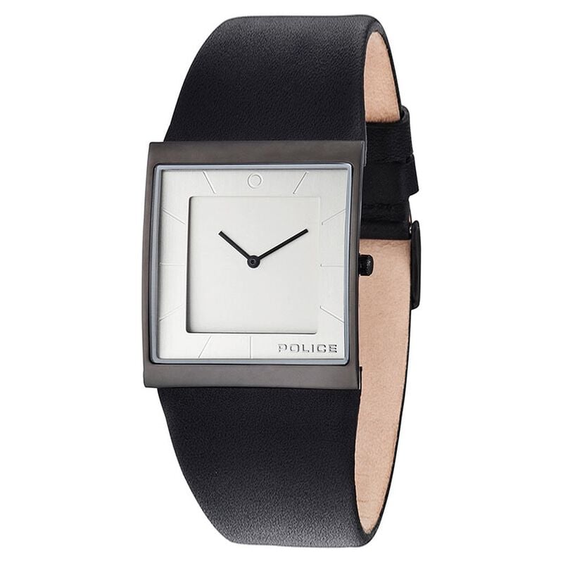 Buy Online Police Quartz Analog Silver Dial Leather Strap Watch for Men ...