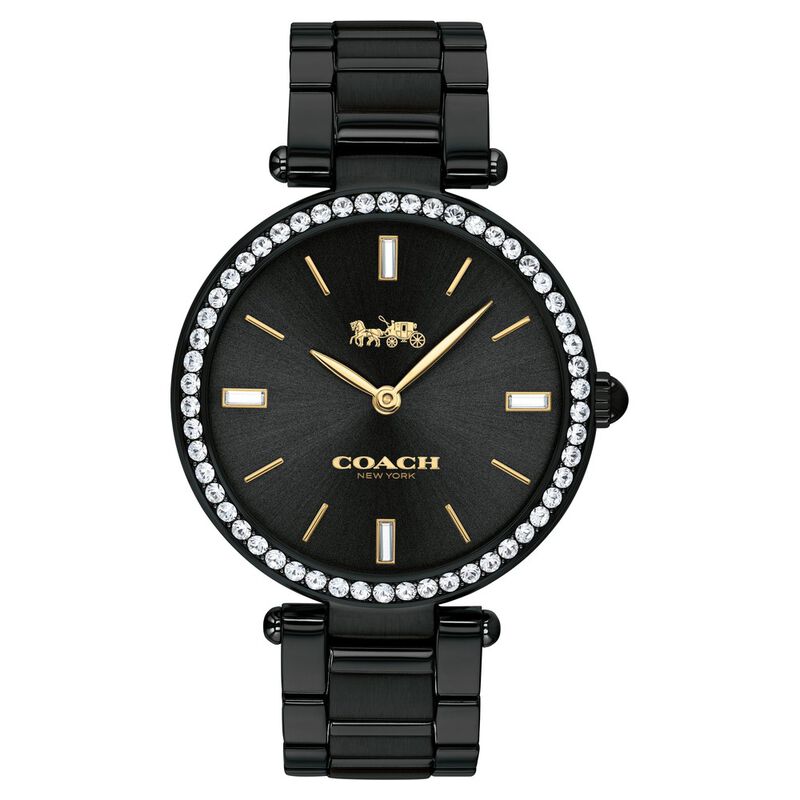 Buy Online Coach Quartz Analog Black Dial Stainless Steel Strap Watch ...