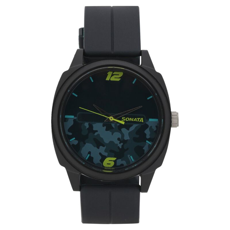 Buy Online Camo Multicoloured Dial Plastic Strap Watch for Men ...