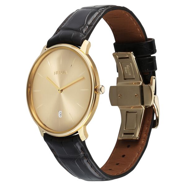 Buy Online Titan Nebula Lustre 18 KT Gold Quartz Analog with Date18KT ...
