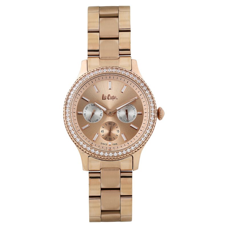 Buy Online Lee Cooper Quartz Chronograph Blue Dial Metal Strap Watch ...