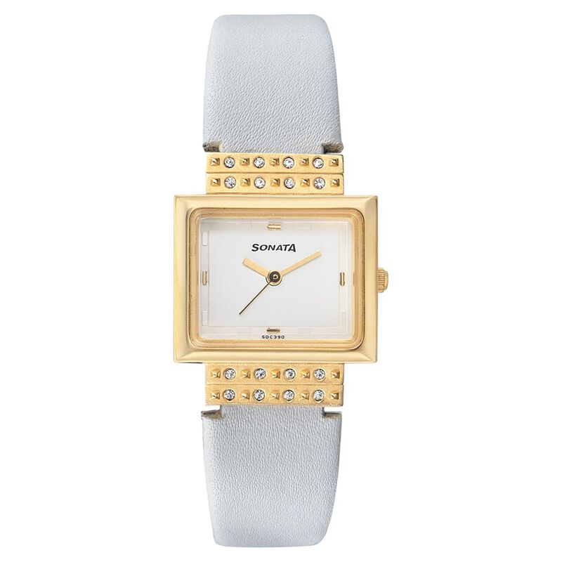 Buy Online Sonata Quartz Analog Silver Dial Strap Watch for Women ...