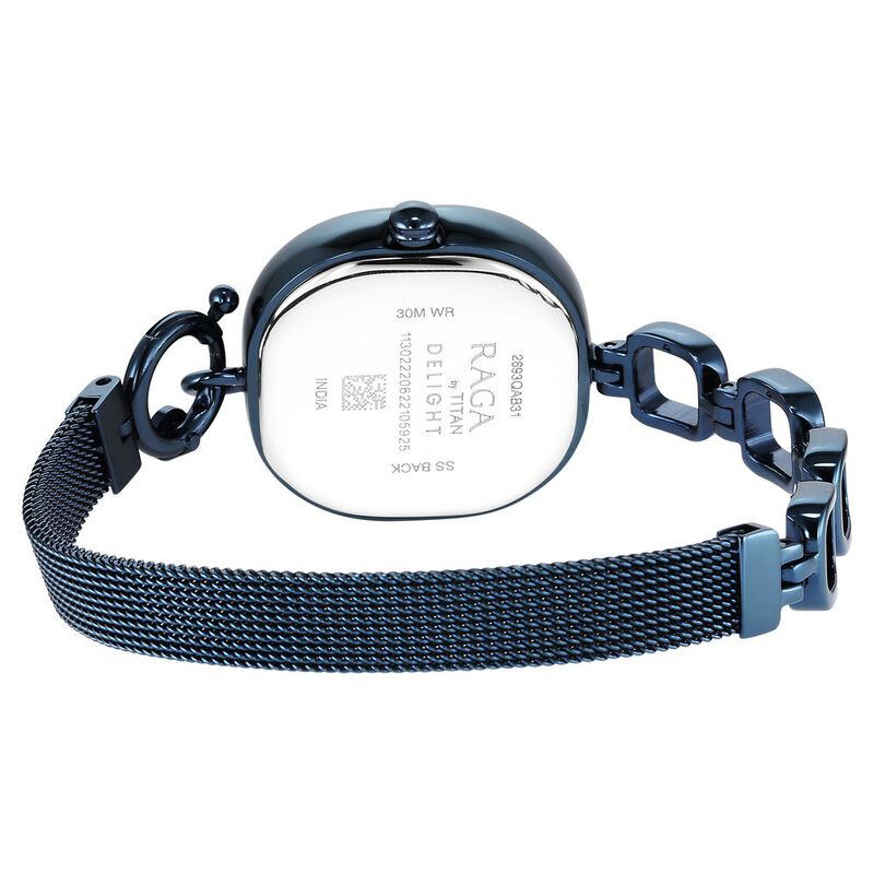 Buy Online Titan Raga Delight Blue Dial Analog Metal Strap Watch for ...