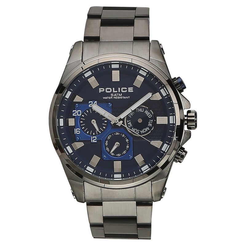 Buy Online Police Quartz Multifunction Grey Dial Leather Strap Watch ...
