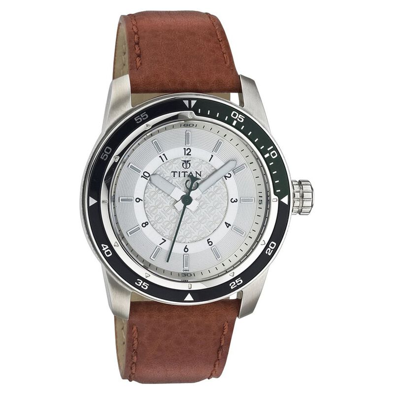 Buy Online Titan Quartz Analog Silver Dial Watch for Men - nc9354kl02 ...