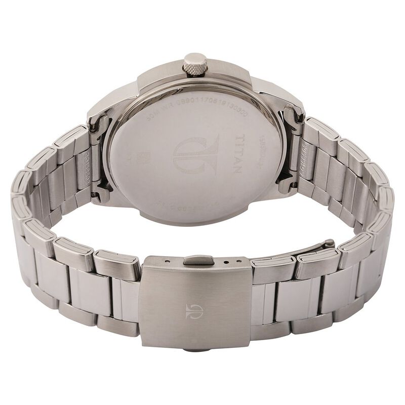Buy Online Titan Quartz Analog with Date White Dial Stainless Steel ...